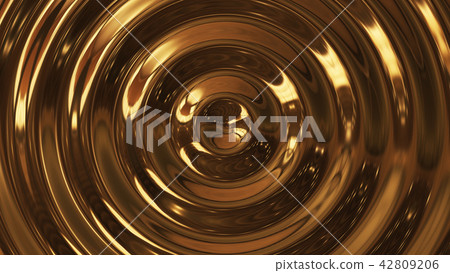 3d render Abstract circle ripple gold 3d wave - Stock Illustration ...