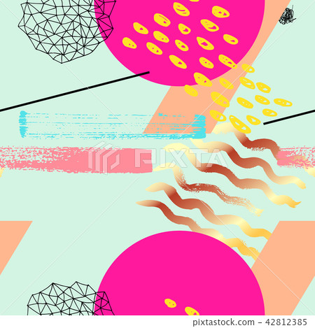 Geometric funky seamless pattern - Stock Illustration [42812385] - PIXTA