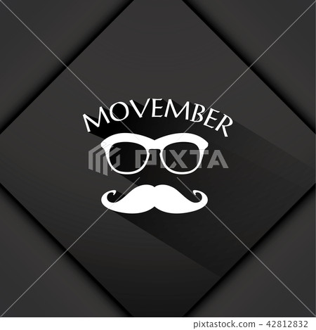 Movember advertisement vector with text and graphi - Stock Illustration ...