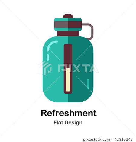 Refreshment Flat Icon - Stock Illustration [42813243] - PIXTA