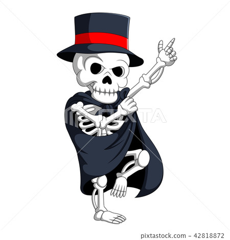 skeleton wearing magic costume - Stock Illustration [42818872] - PIXTA