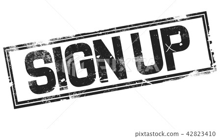 Sign up word with black frame - Stock Illustration [42823410] - PIXTA