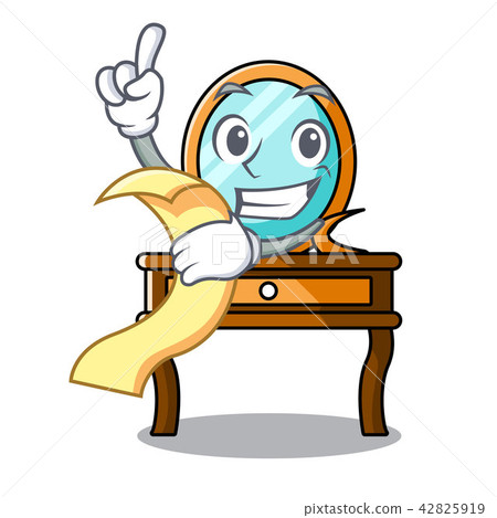 With menu dressing table mascot cartoon - Stock Illustration [42825919 ...