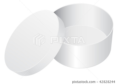 Round gift box. White blank open package - Stock Illustration [42828244 ...
