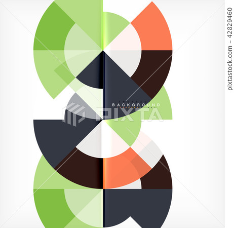 Modern circle abstract background - Stock Illustration [42829460] - PIXTA