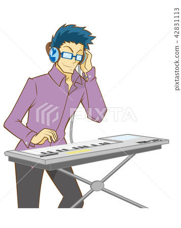 Keyboard man - Stock Illustration [42831113] - PIXTA