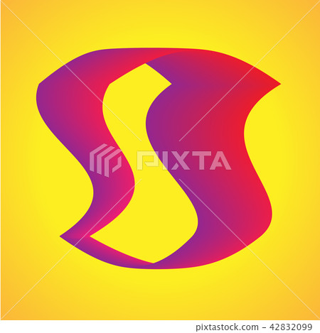 S shape curve modern gradient shape template - Stock Illustration ...