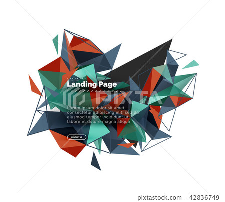 Triangular design abstract background, landing... - Stock Illustration ...