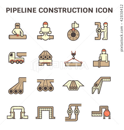 Pipeline construction icon - Stock Illustration [42838412] - PIXTA