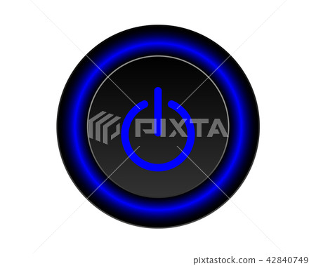 Blue power icon Vector Illustration isolated - Stock Illustration ...