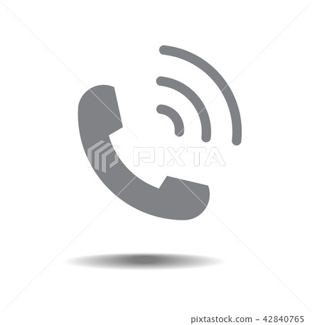 Gray phone icon symbol in trendy flat style - Stock Illustration ...