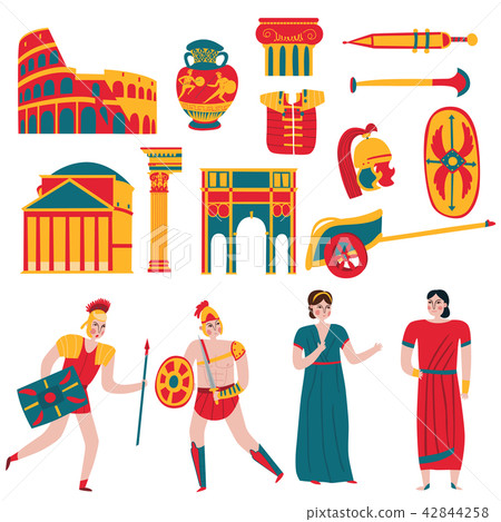 Ancient Rome Icon Set - Stock Illustration [42844258] - PIXTA