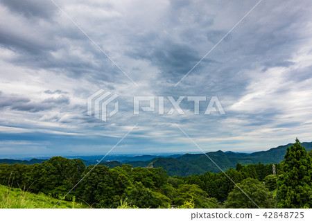 Mountain weather in the summer Kanto Plain from... - Stock Photo ...