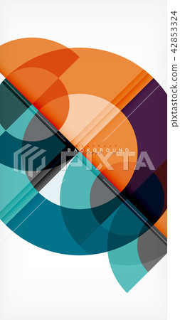 Modern circle abstract background - Stock Illustration [42853324] - PIXTA