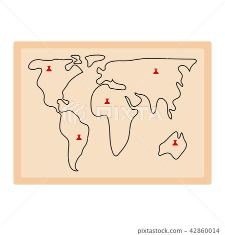 Old map with marks icon - Stock Illustration [42860014] - PIXTA