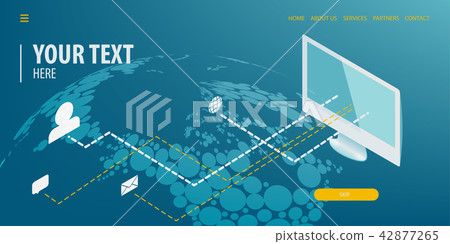 Data connection isometric technology - Stock Illustration [42877265 ...