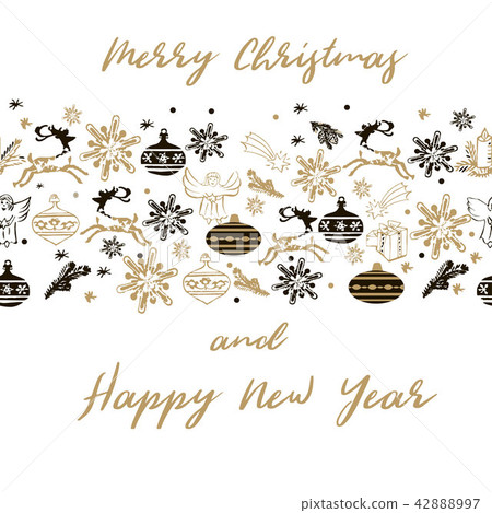 Happy New Year 2019 greeting card. - Stock Illustration [42888997] - PIXTA