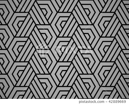 Abstract geometric pattern with stripes, lines. - Stock Illustration ...
