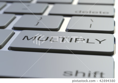 Keyboard with MULTIPLY key. Conceptual 3D...-插圖素材 [42894380] - PIXTA圖庫