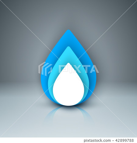 Drop paper, shadow icon on the grey background. - Stock Illustration ...