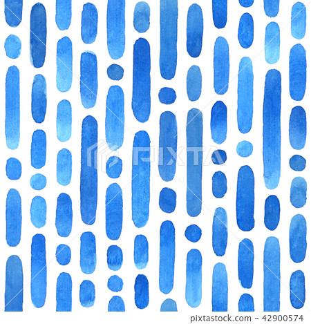 Seamless hand painted pattern in blue - Stock Illustration [42900574 ...