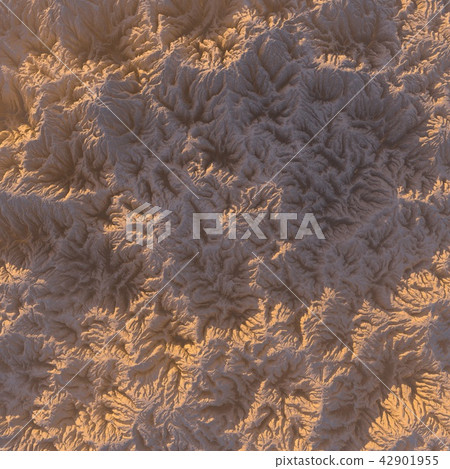 3D Illustration sandy Mountain Landscape.... - Stock Illustration ...