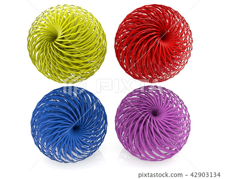 Four abstract balls on white - Stock Illustration [42903134] - PIXTA