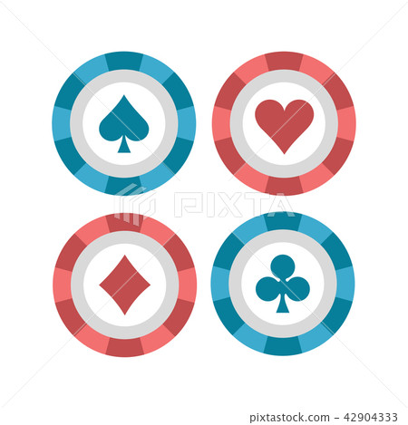 Poker chips Flat illustration - Stock Illustration [42904333] - PIXTA