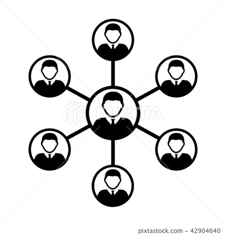 Connection icon vector male group of persons sign - Stock Illustration ...
