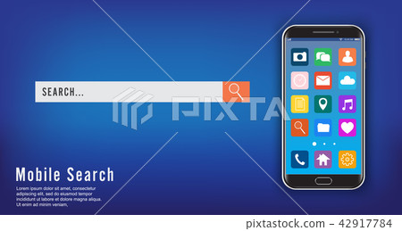 Mobile search concept. Vector business template - Stock Illustration ...