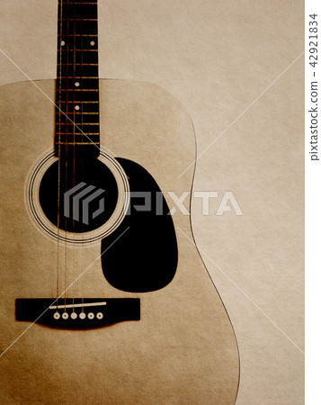 Background - Paper - Acoustic Guitar - Stock Illustration [42921834 ...