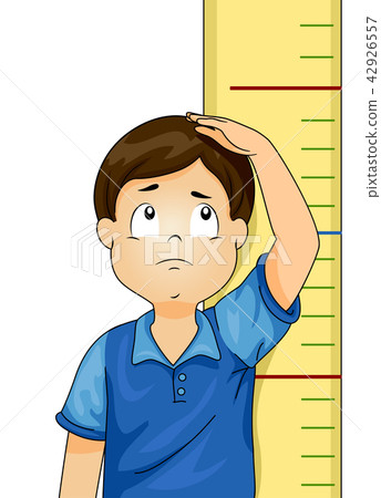 Kid Boy Lack In Height Illustration - Stock Illustration [42926557] - PIXTA