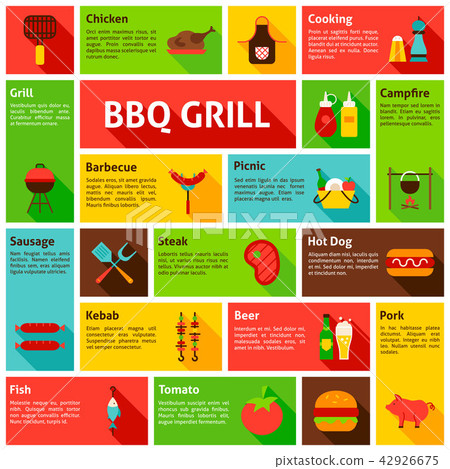 BBQ Infographics Design - Stock Illustration [42926675] - PIXTA