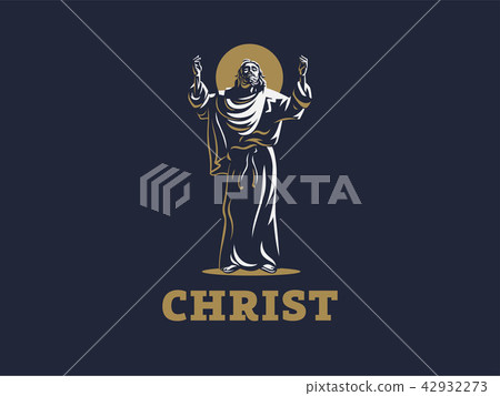 Jesus raised his hands in prayer. - Stock Illustration [42932273] - PIXTA