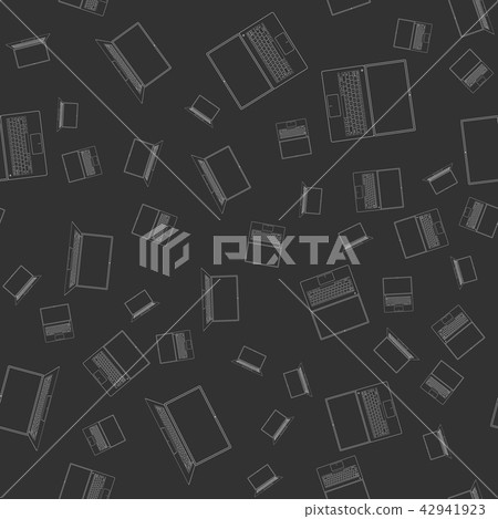 Laptops seamless pattern - Stock Illustration [42941923] - PIXTA