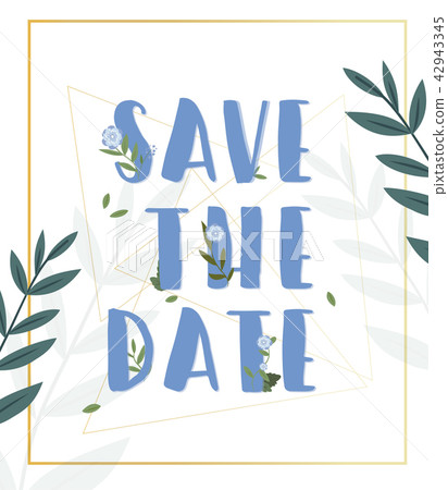 Save The date text design - Stock Illustration [42943345] - PIXTA