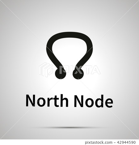 North Node astronomical sign, simple icon - Stock Illustration ...