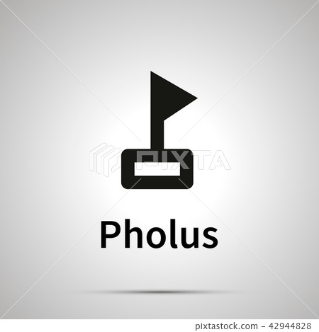 Pholus astronomical sign, simple black icon - Stock Illustration ...