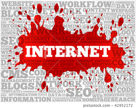 INTERNET word cloud collage - Stock Illustration [42952172] - PIXTA