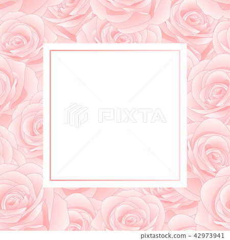 Pink Rose Banner Card - Stock Illustration [42973941] - PIXTA