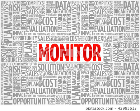 MONITOR word cloud collage - Stock Illustration [42983612] - PIXTA
