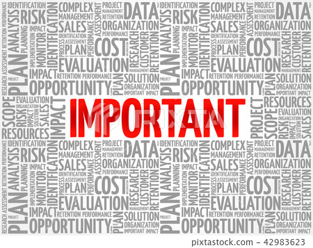 IMPORTANT word cloud collage - Stock Illustration [42983623] - PIXTA