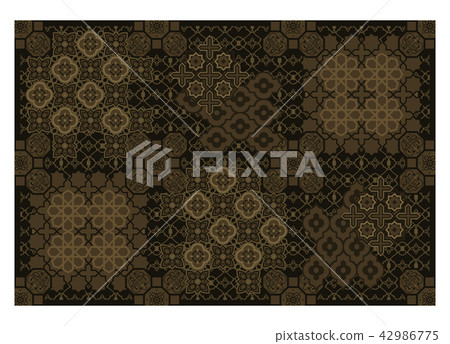 Eastern arabic rug mat ornament vector pattern...-插圖素材 [42986775] - PIXTA圖庫