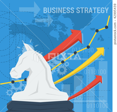 BUSINESS STRATEGY SQUARE background - Stock Illustration [42995439] - PIXTA
