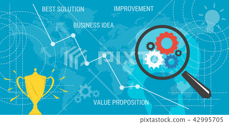 background VALUE PROPOSITION on blue - Stock Illustration [42995705 ...