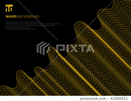 Template design modern abstract 3D yellow line - Stock Illustration ...