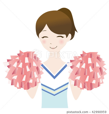 Cheering illustration (Cheer Girl) - Stock Illustration [42998959] - PIXTA