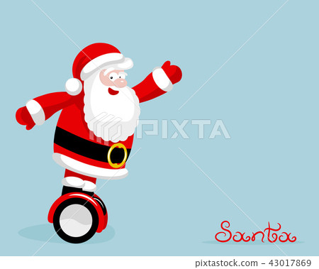 Santa Claus on the segway.eps - Stock Illustration [43017869] - PIXTA