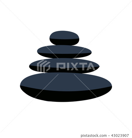 Zen basalt stones flat icon - Stock Illustration [43023907] - PIXTA