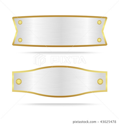 Silver metal label with screw - Stock Illustration [43025478] - PIXTA